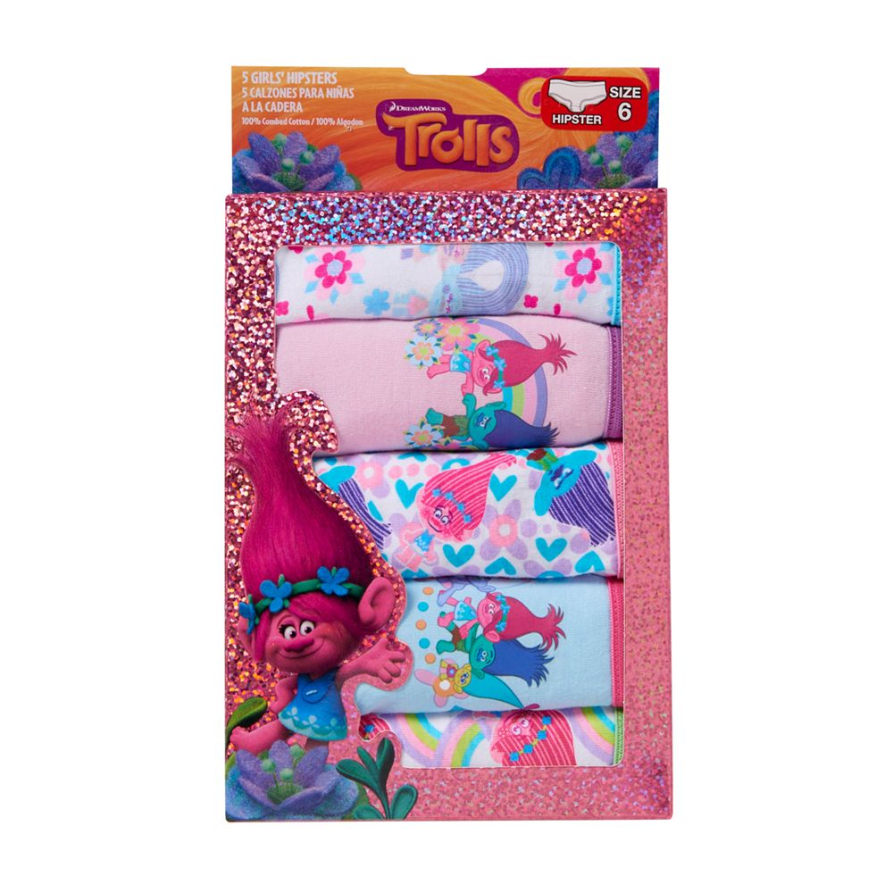 Girls 4-8 DreamWorks Trolls Poppy, Branch & Guy Diamond 5-pk. Bikini ...