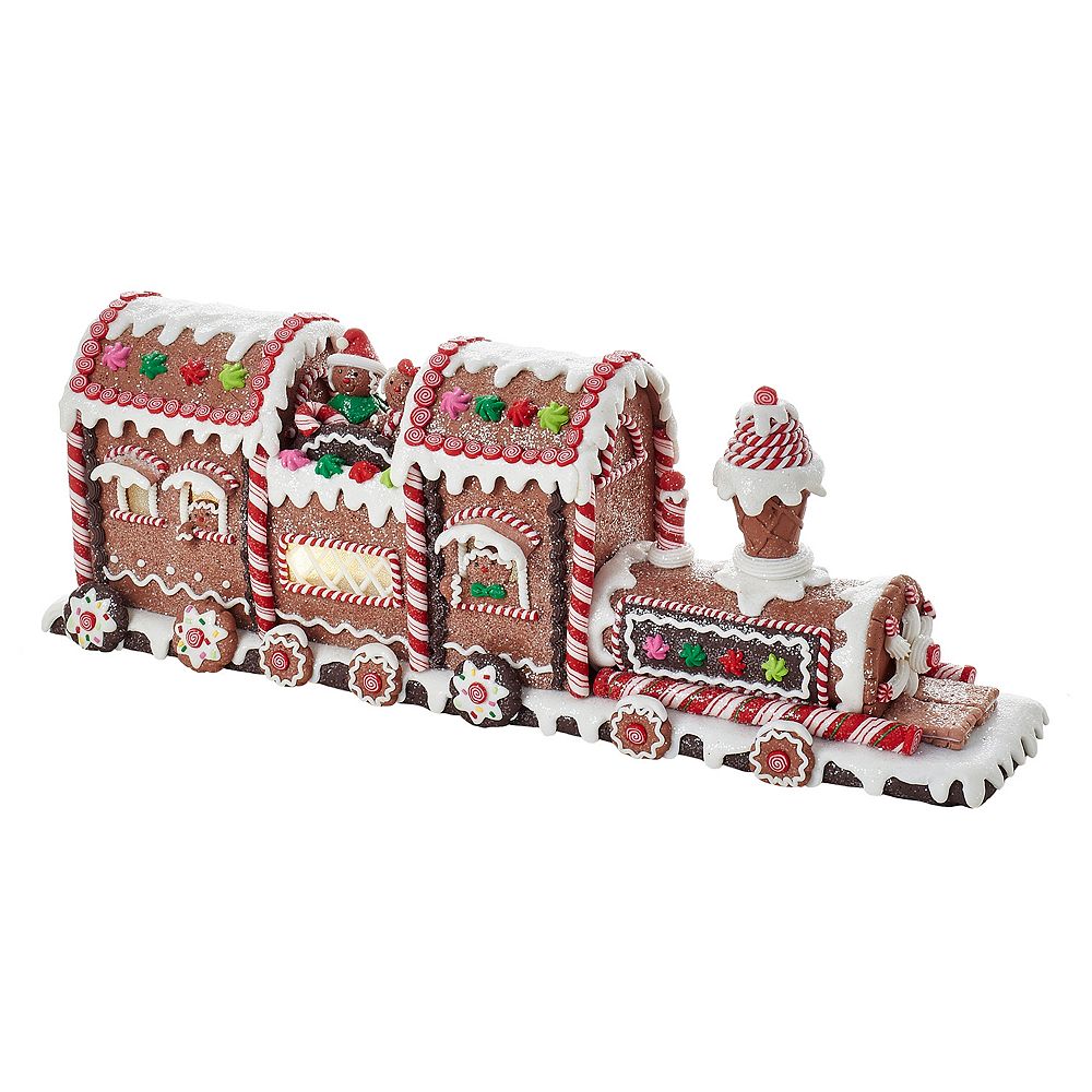 Kurt Adler 19.5-in. Light-Up Gingerbread Train Christmas Table Decor