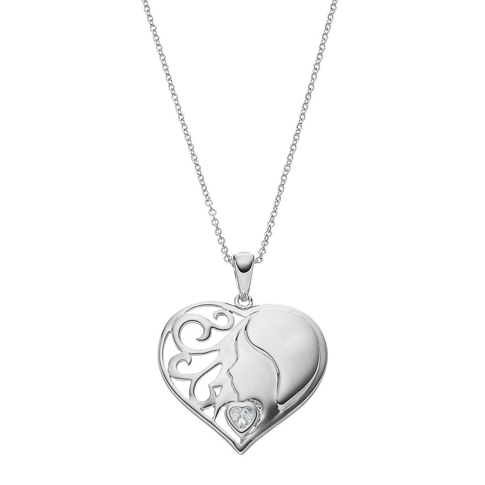 Sentimental Expressions Sterling Silver Cubic Zirconia Daughter Heart ...
