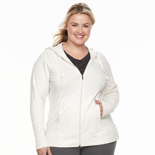 Plus Size Tek Gear® Dry Tek Zip-Front Hoodie