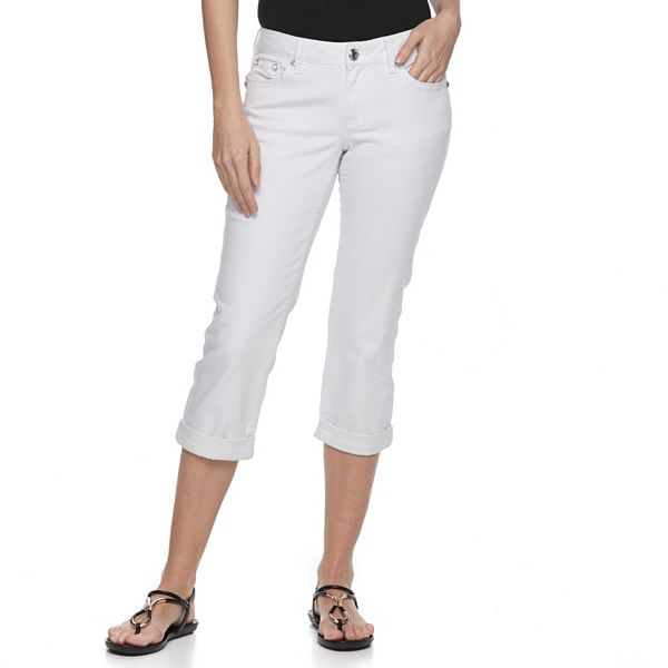 Women's Apt. 9® Embellished Midrise Capri Jeans