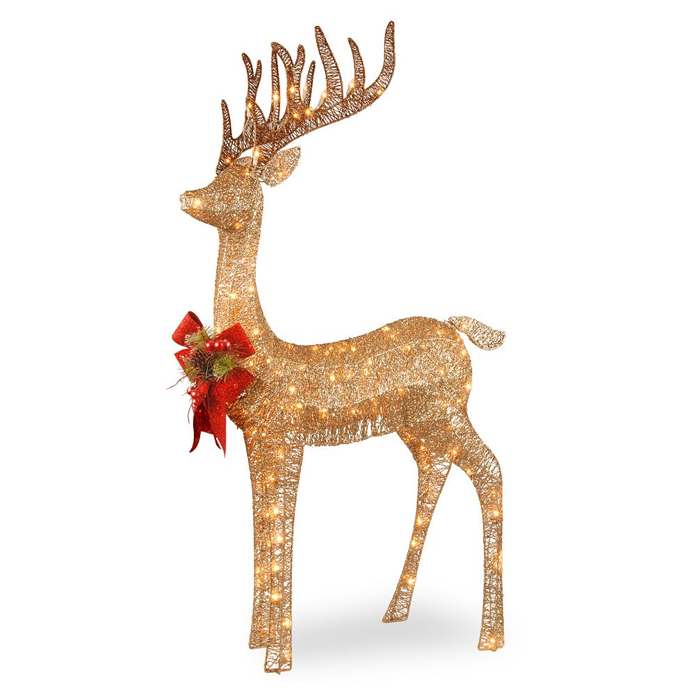 National Tree Company 48-in. Pre-Lit Sisal Standing Deer Christmas Decor