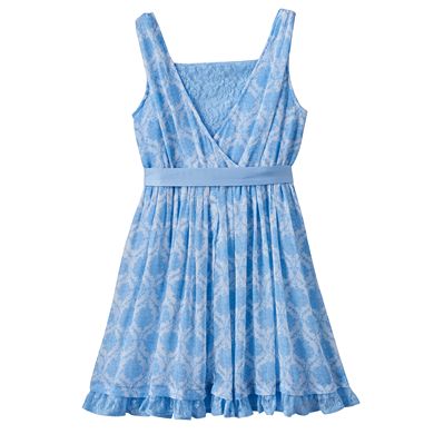 Disney D-Signed Beauty and the Beast Girls 7-16 Brocade Chiffon Dress
