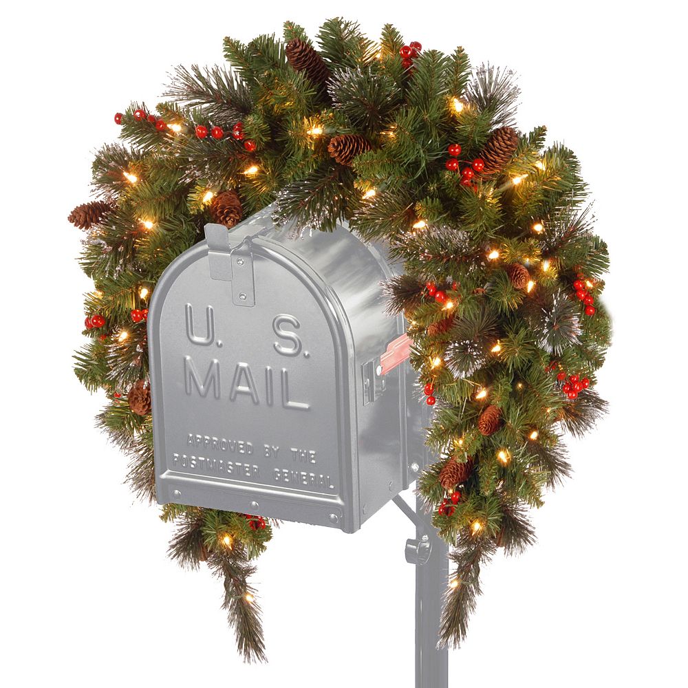 National Tree Company 36 in. Artificial Crestwood Spruce Mailbox Garland