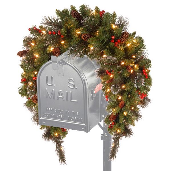 National Tree Company 36 in. Artificial Crestwood Spruce Mailbox Garland