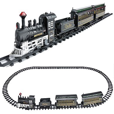 Battery Operated Lighted & Animated 14-Piece Classic Train Set