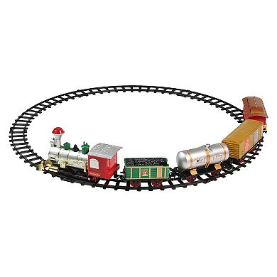 17-Piece Battery Operated Lighted & Animated Christmas Express Train Set