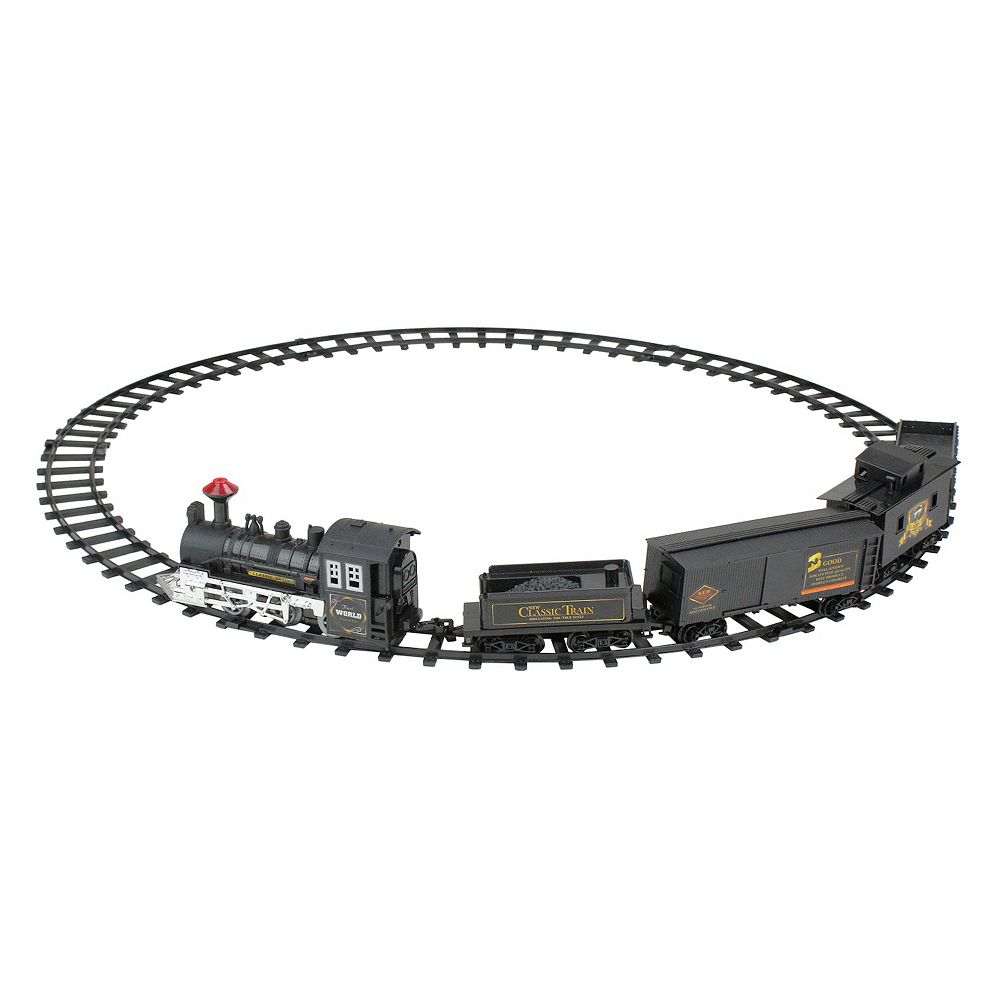 Gray Battery Operated Animated 15-Piece Classic Train Set