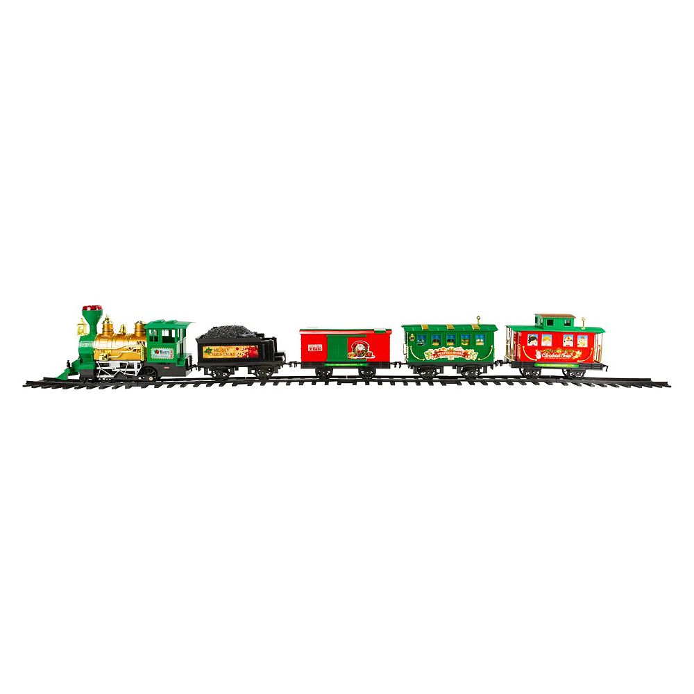 Battery Operated Lighted & Animated 21-Piece Christmas Express Train Set