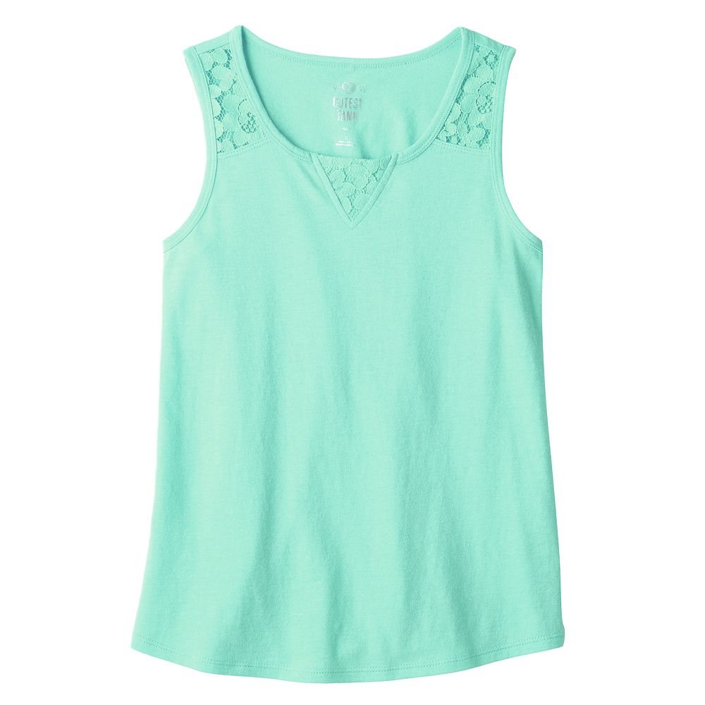 Girls 7-16 & Plus Size SO® Lace Shoulder Tank Top