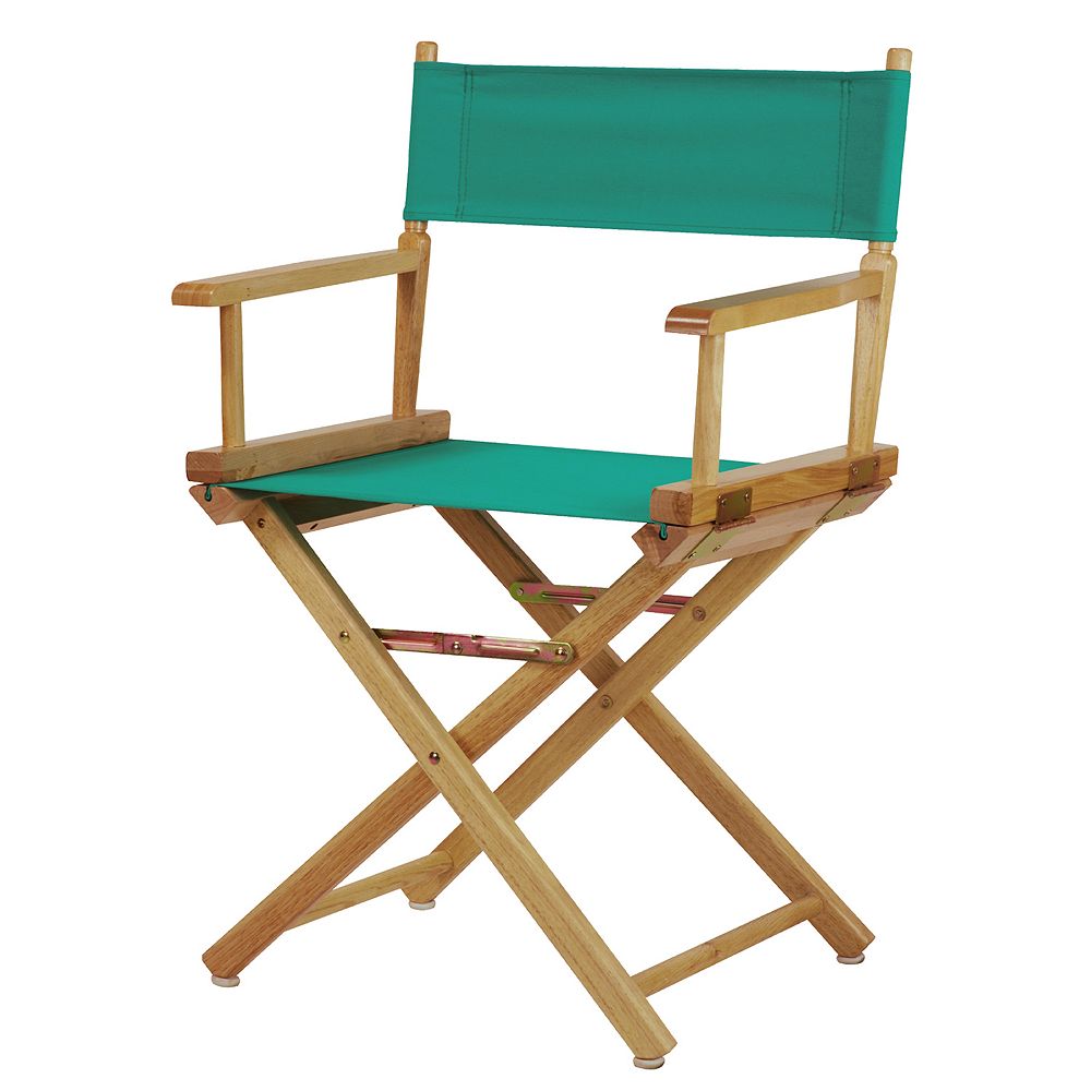Casual Home 18 Director s Chair Natural Frame Teal Canvas