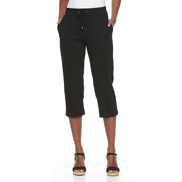 Petite Croft & Barrow® Pull-On Knit Capris