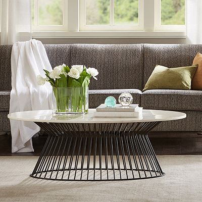 Madison Park Keaton Marble Top Coffee Table