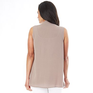 Women's AB Studio Lace-Hem Cozy Vest