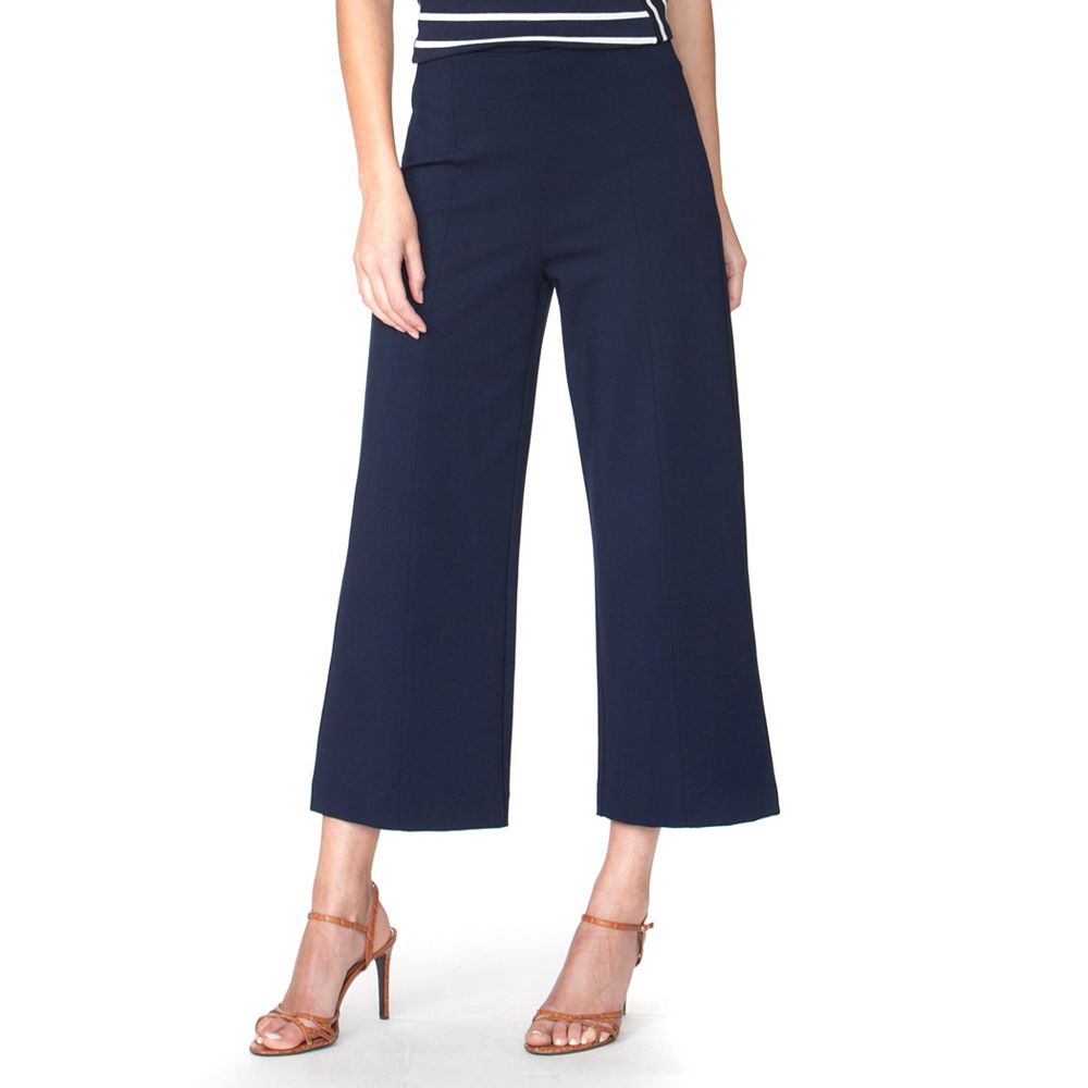 Women's Chaps Crop Midrise Wide-Leg Ponte Pants