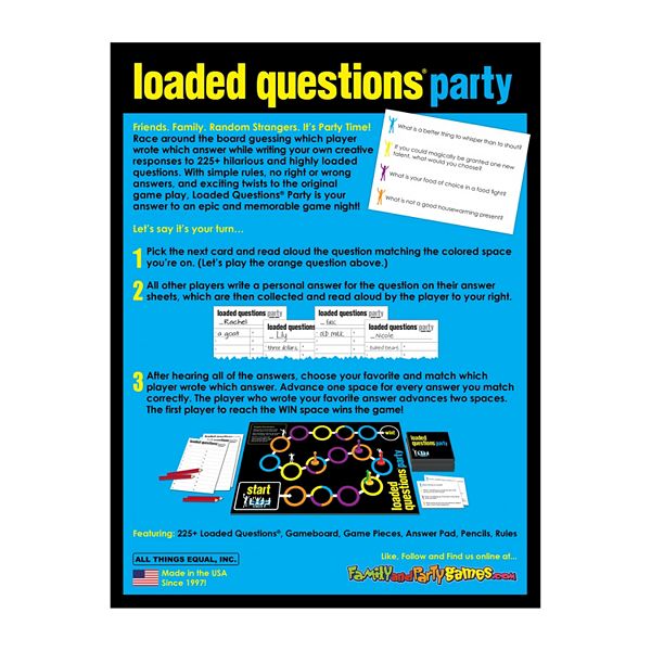Loaded Questions Party Game by All Things Equal
