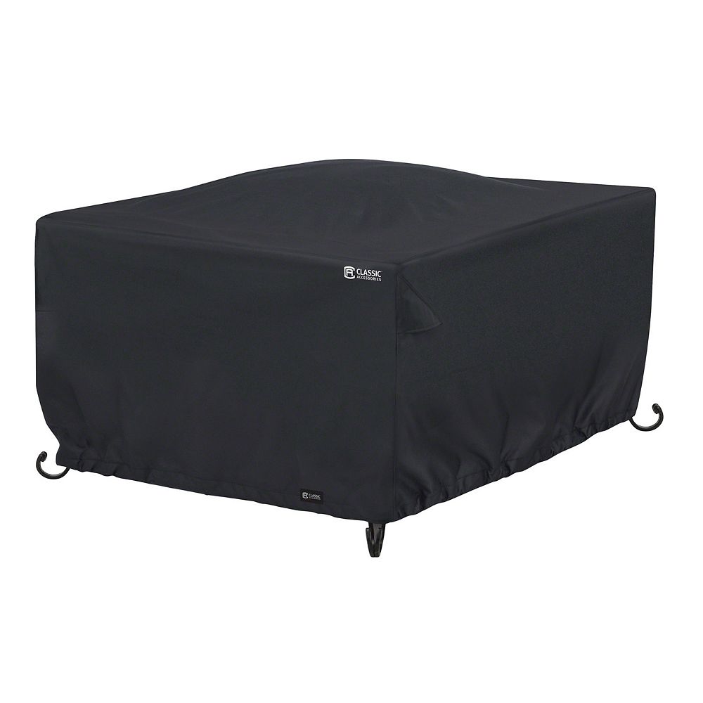 Black 42-in. Square Fire Pit Table Cover