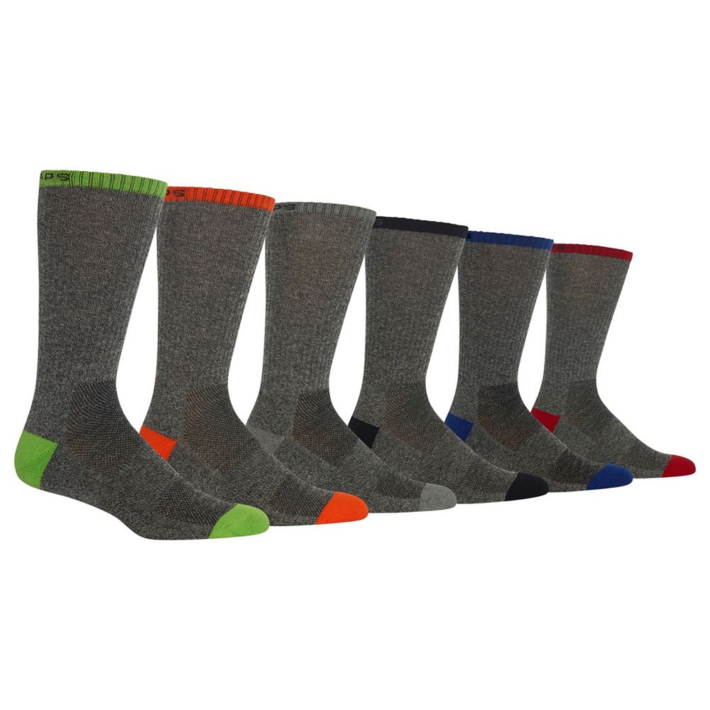 Men's Chaps 6-pack Marled Contrast Crew Socks