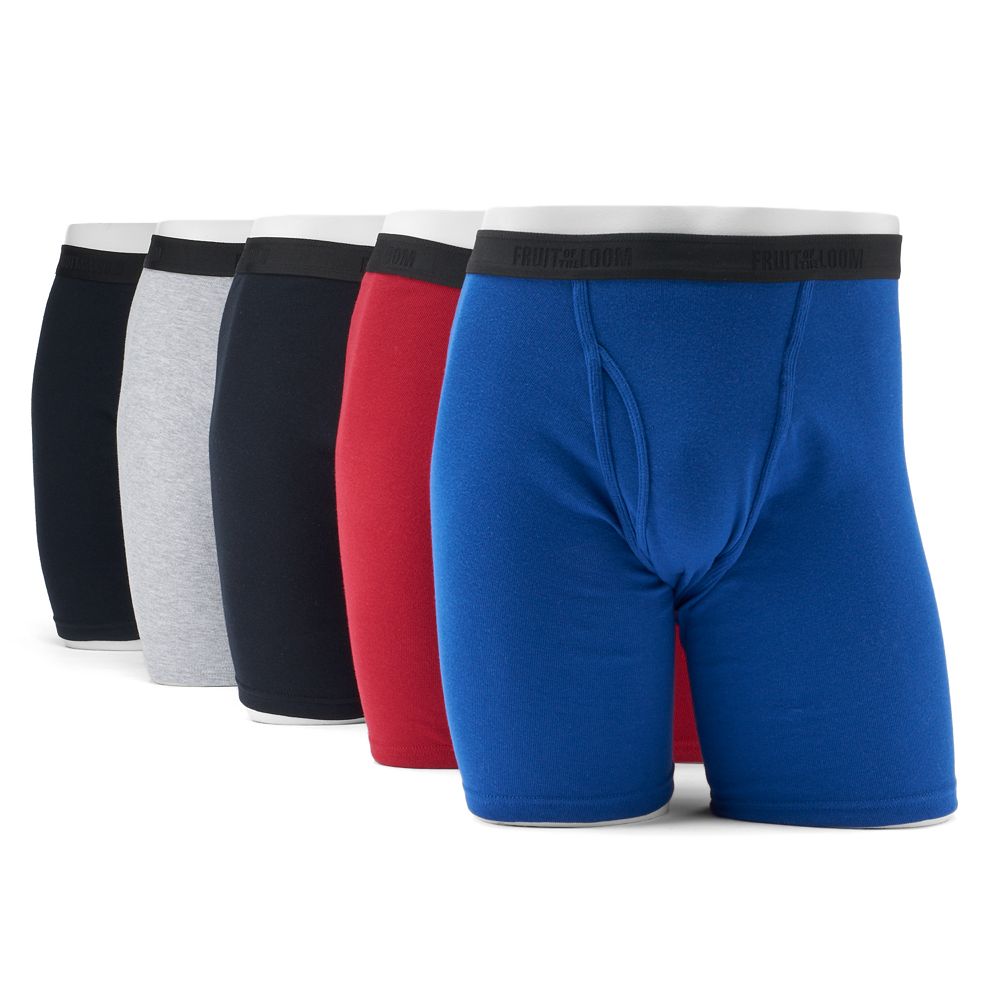Men's Fruit of the Loom Signature 5-pack Long-Leg Boxer Briefs