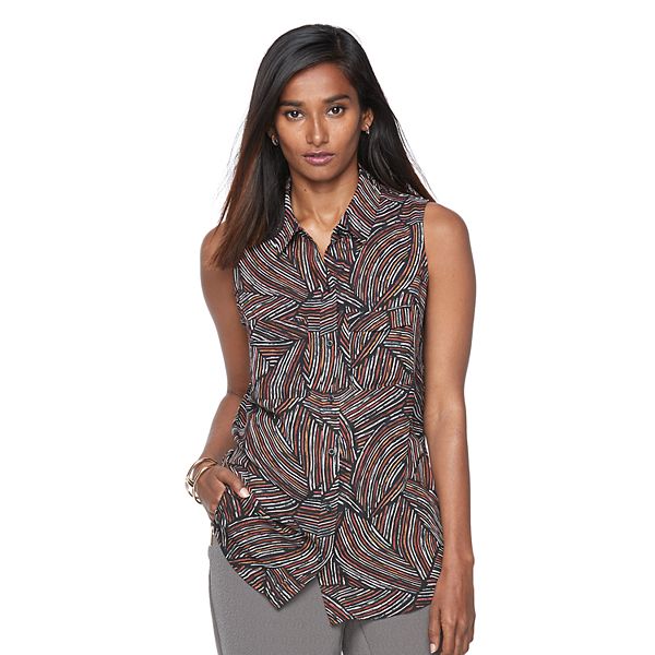 Women's Apt. 9® Split-Back Sleeveless Blouse