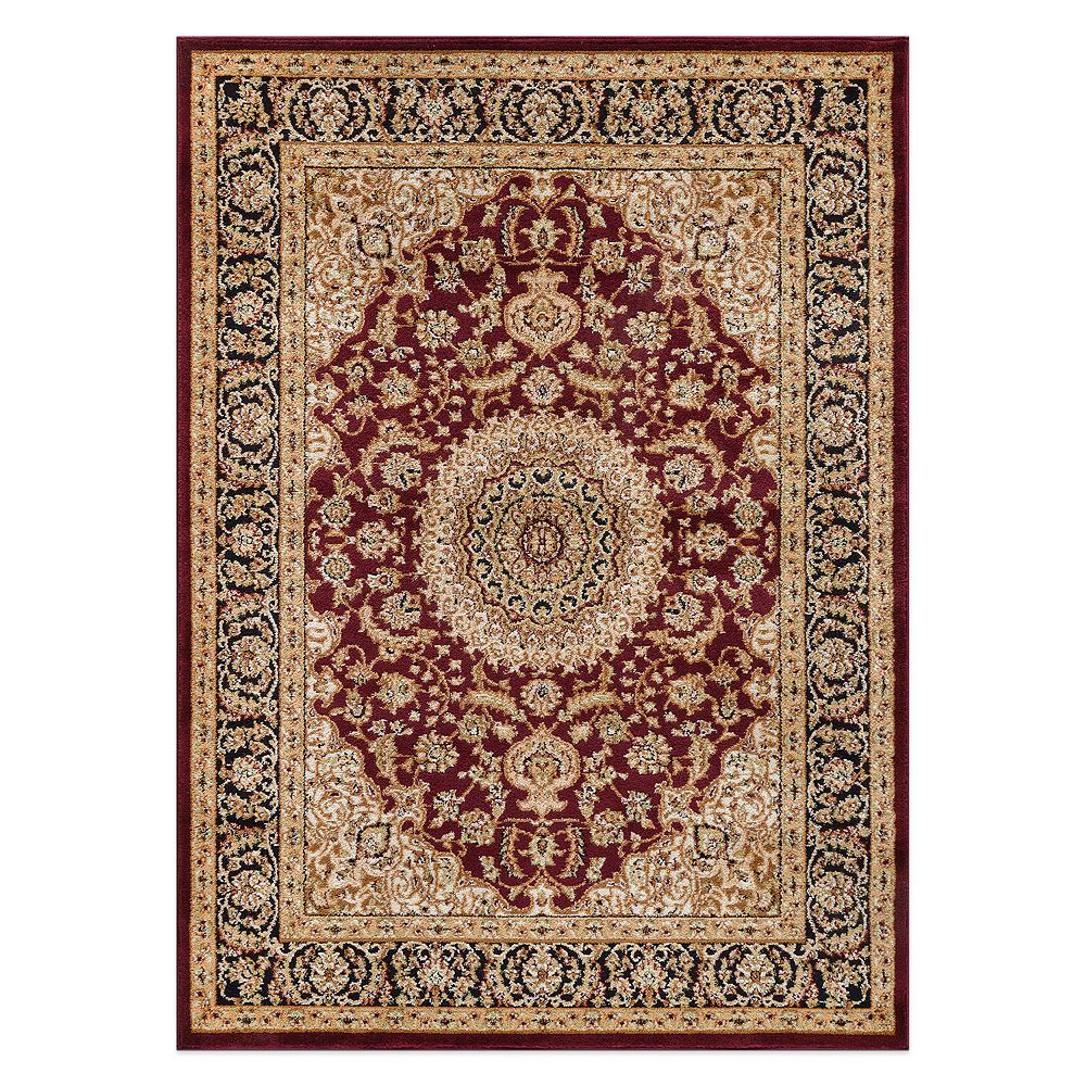 World Rug Gallery Alpine Traditional Framed Floral Rug