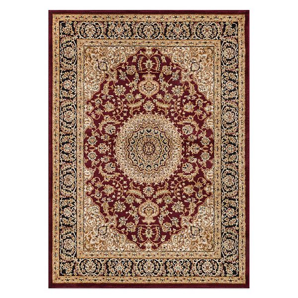 World Rug Gallery Alpine Traditional Framed Floral Rug