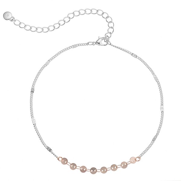 LC Lauren Conrad Two Tone Disc Anklet