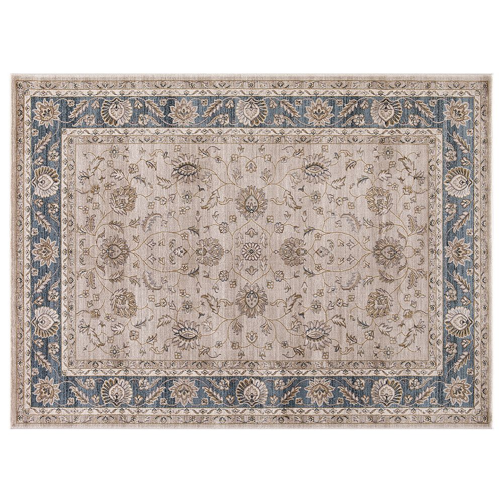 Concord Global Kashan Mahal Framed Floral Rug