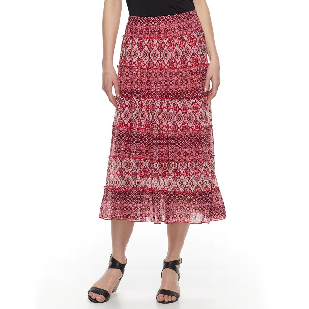 Women's Dana Buchman Tiered Midi Skirt
