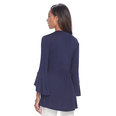 Women's World Unity Embellished Bell Sleeve Top