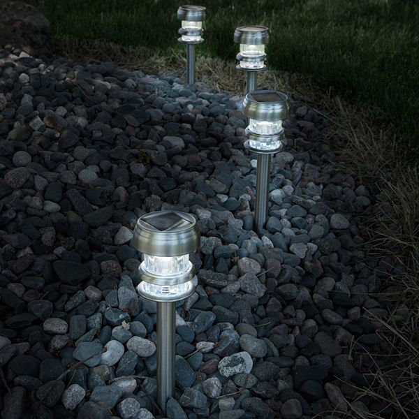 Navarro Outdoor Solar LED Path Light Garden Stake 4-piece Set