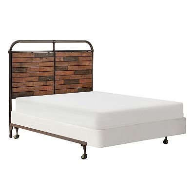 INK IVY Renu Queen Light Brown Multi Gun Metal Headboard