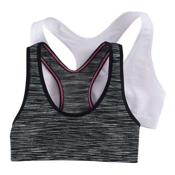 Girls 7-16 Maidenform® 2-pk. Space-Dyed & Solid Seamless Sports Bras