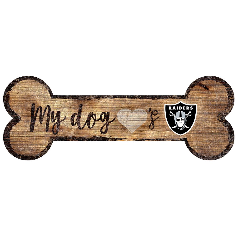 Oakland Raiders Dog Bone Wall Sign