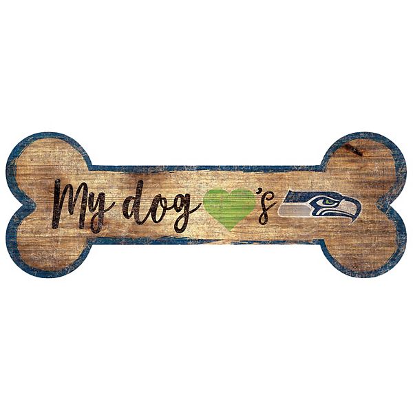 Seattle Seahawks Dog Bone Wall Sign