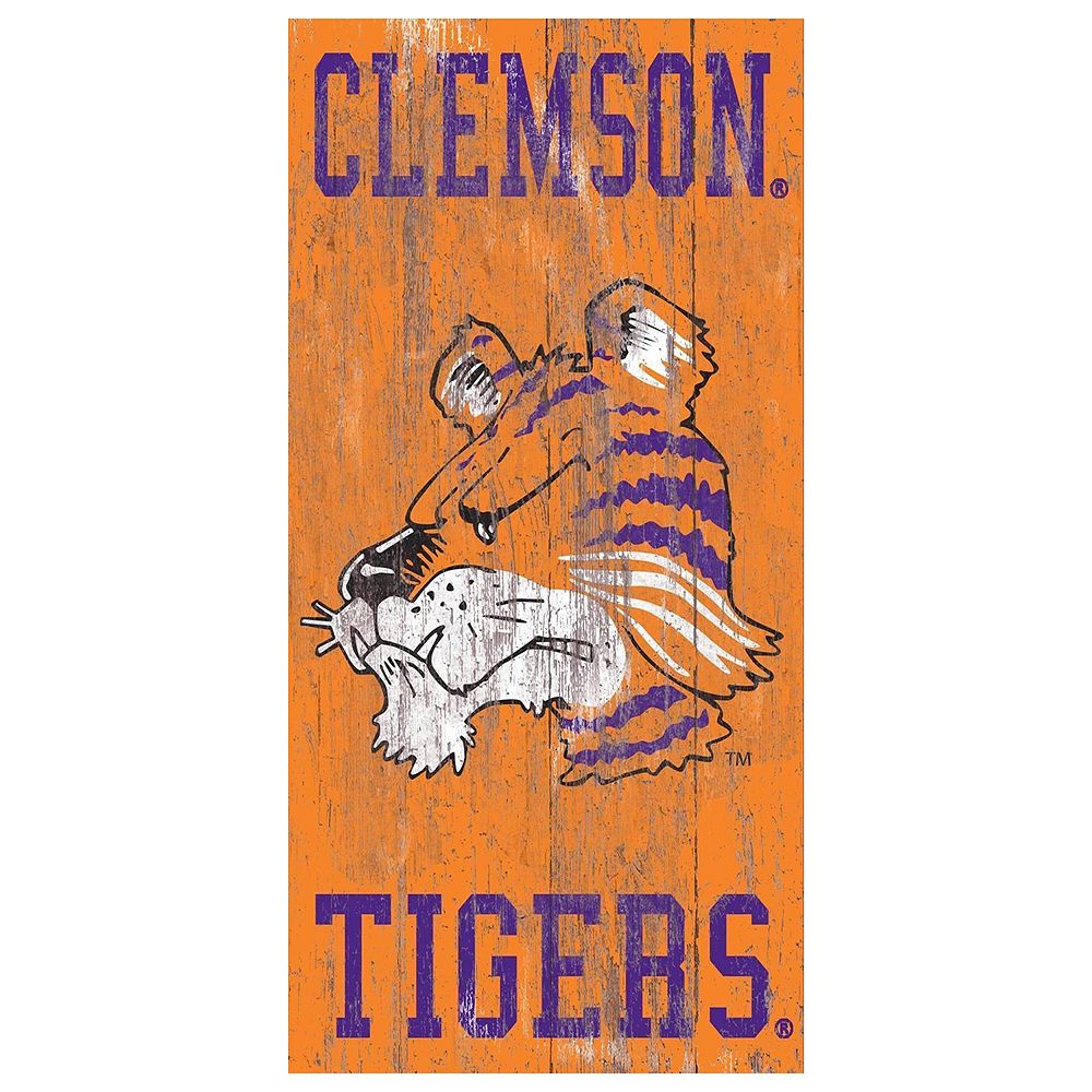 Clemson Tigers Heritage Logo Wall Sign