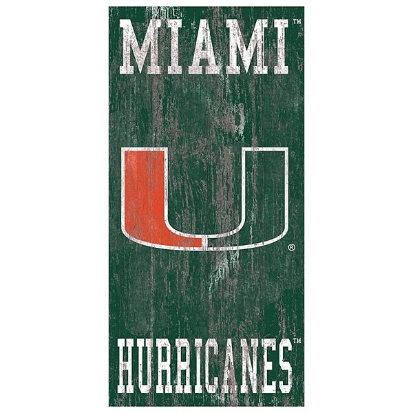 Miami Hurricanes Heritage Logo Wall Sign
