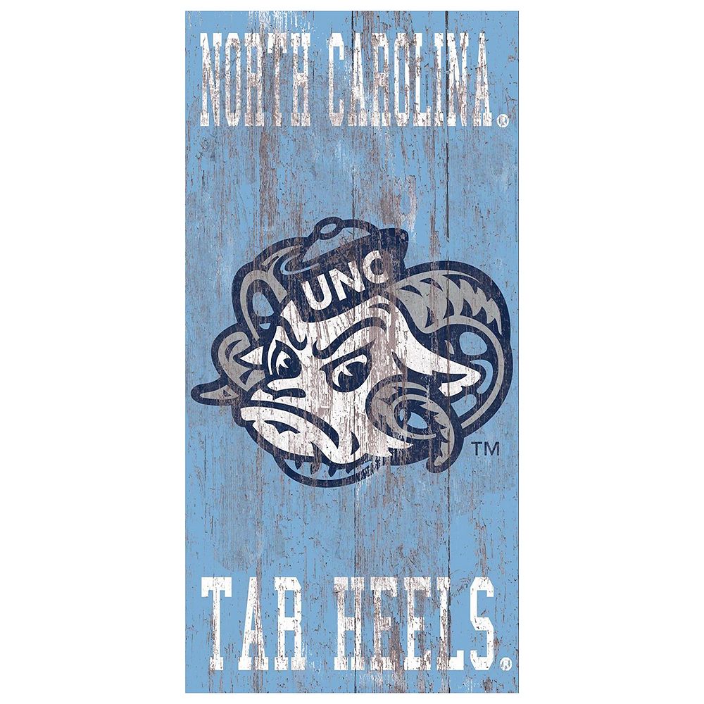 North Carolina Tar Heels Heritage Logo Wall Sign