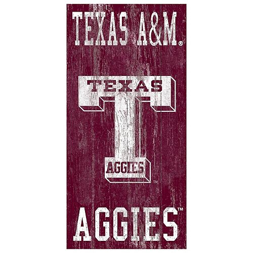 Texas A&M Aggies Heritage Logo Wall Sign