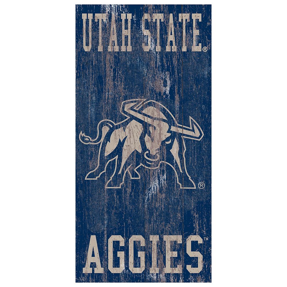 Utah State Aggies Heritage Logo Wall Sign