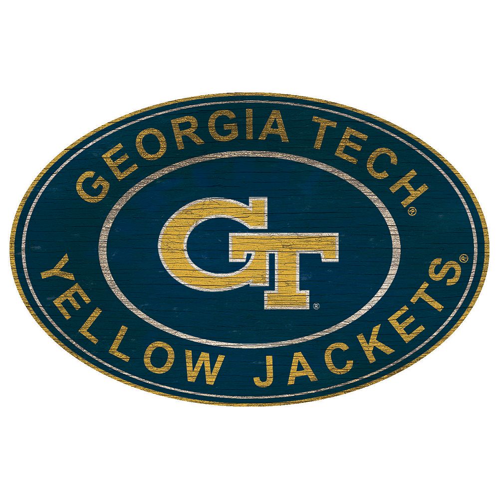 Georgia Tech Yellow Jackets Heritage Oval Wall Sign