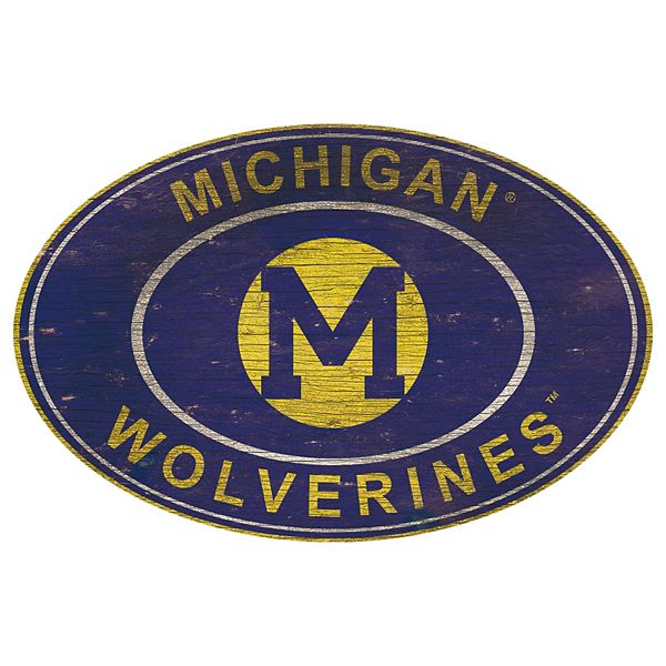 Michigan Wolverines Heritage Oval Wall Sign