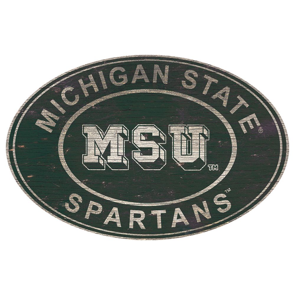 Michigan State Spartans Heritage Oval Wall Sign