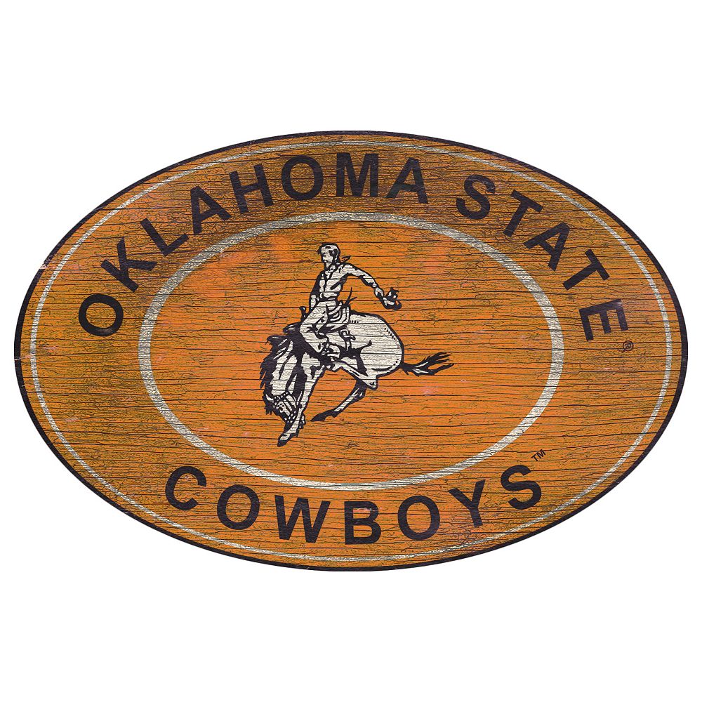 Oklahoma State Cowboys Heritage Oval Wall Sign