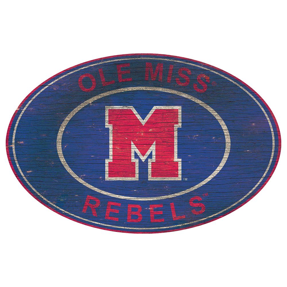 Ole Miss Rebels Heritage Oval Wall Sign