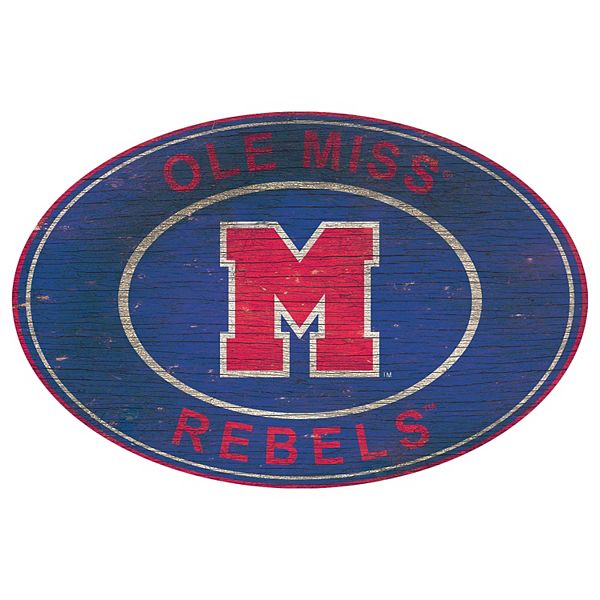 Ole Miss Rebels Heritage Oval Wall Sign