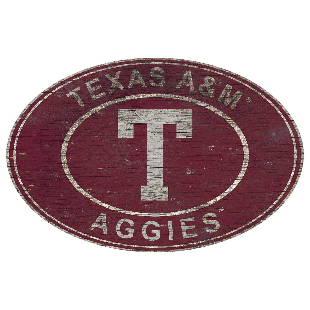 Texas A&M Aggies Heritage Oval Wall Sign