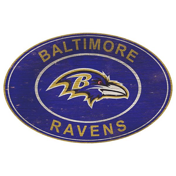 Baltimore Ravens Heritage Oval Wall Sign