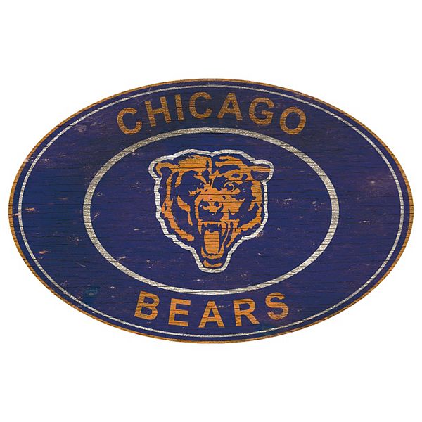 Chicago Bears Heritage Oval Wall Sign