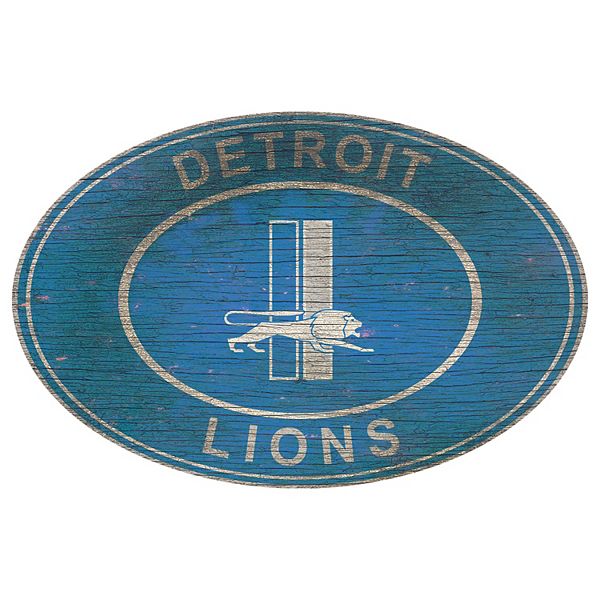 Detroit Lions Heritage Oval Wall Sign